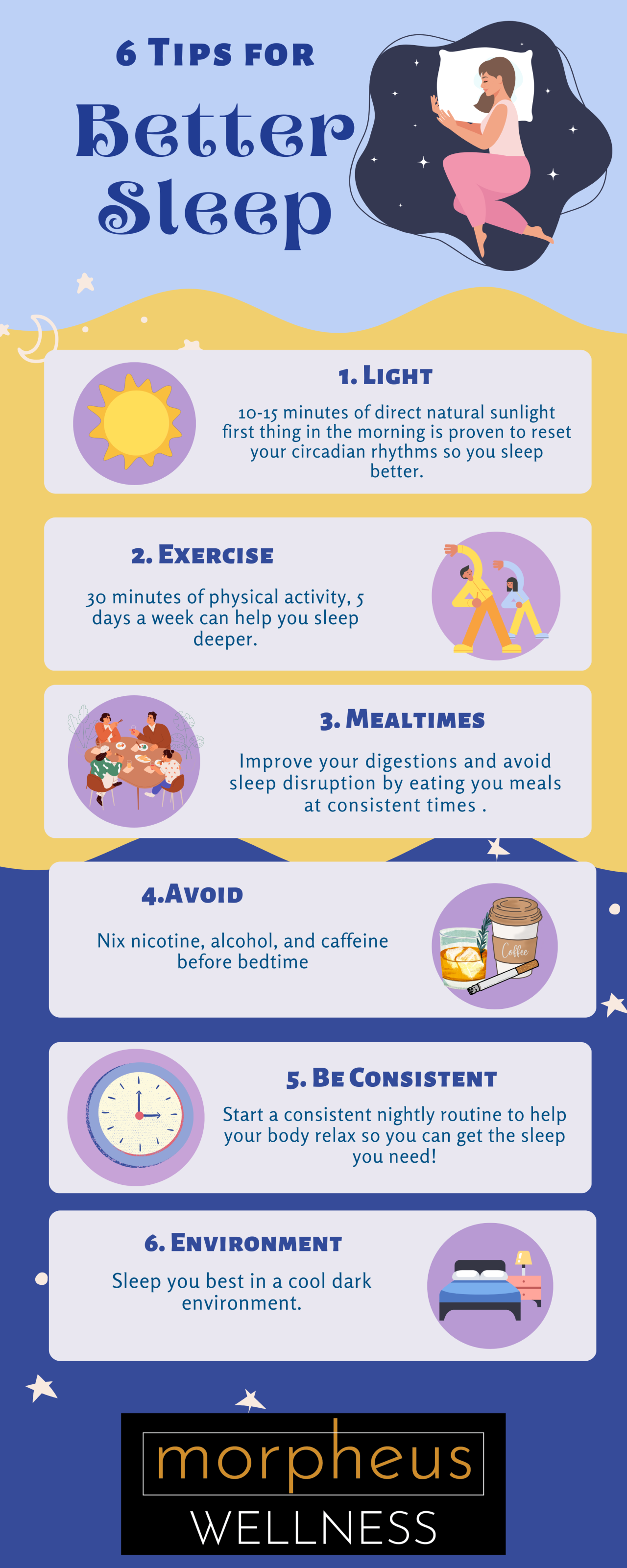 6 Tips for Better Sleep - Morpheus Wellness